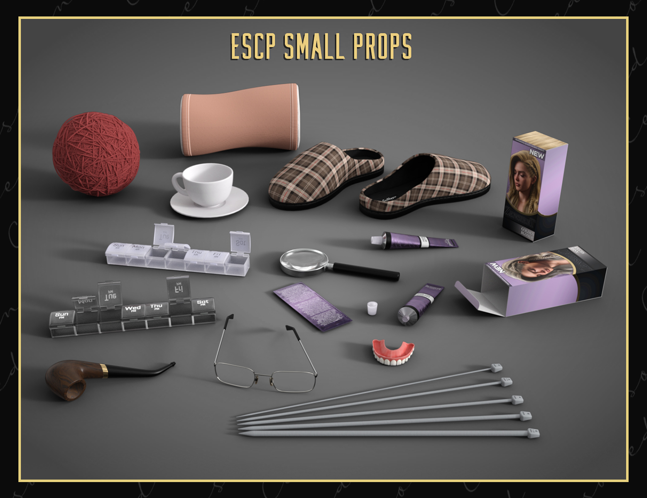Everyday Senior Citizen Props | Daz 3D