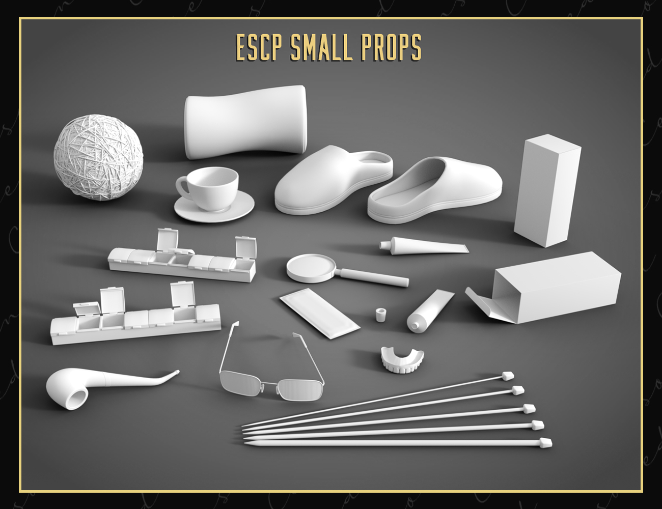 Everyday Senior Citizen Props | Daz 3D