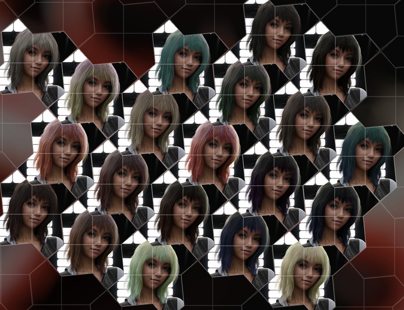dForce Artist Style Long Hair for Genesis 8 and 9 | Daz 3D
