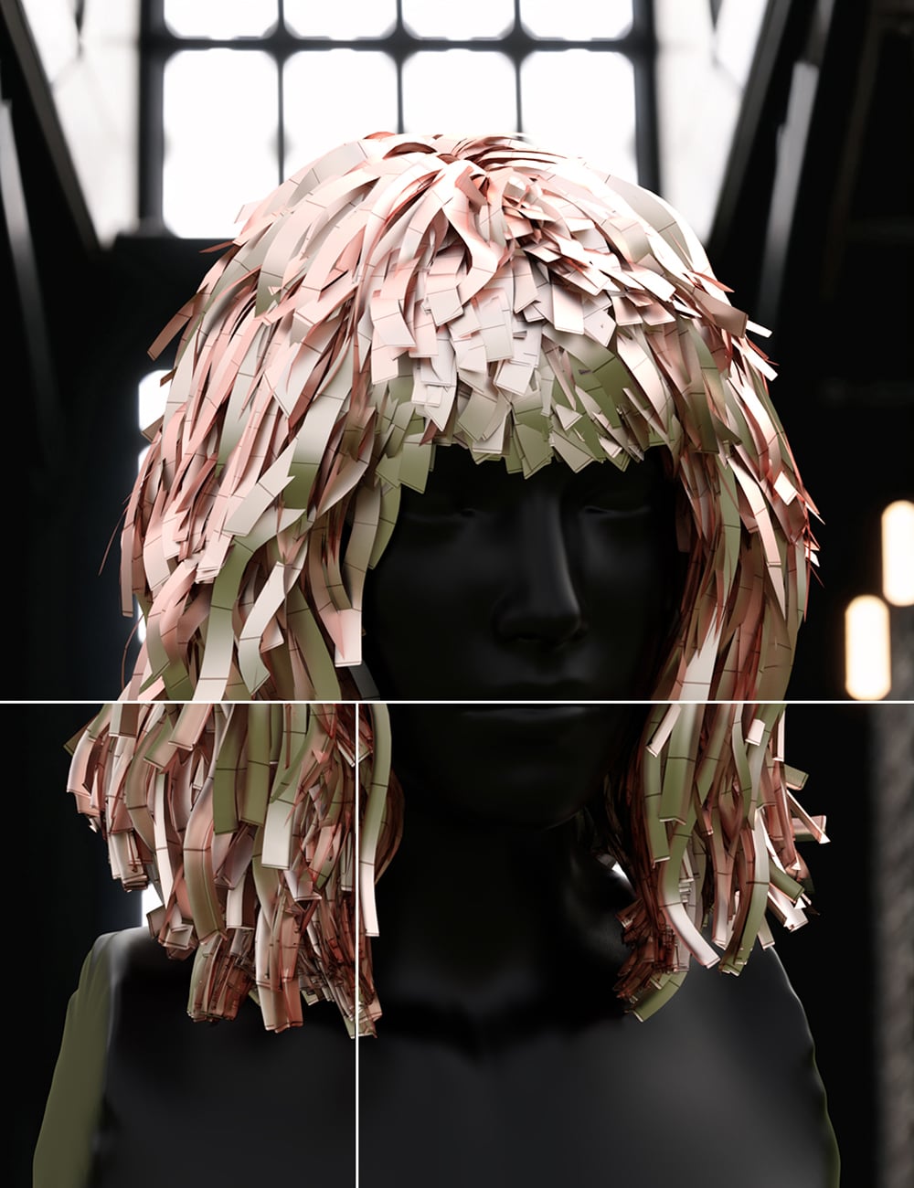 dForce Artist Style Long Hair for Genesis 8 and 9 | Daz 3D