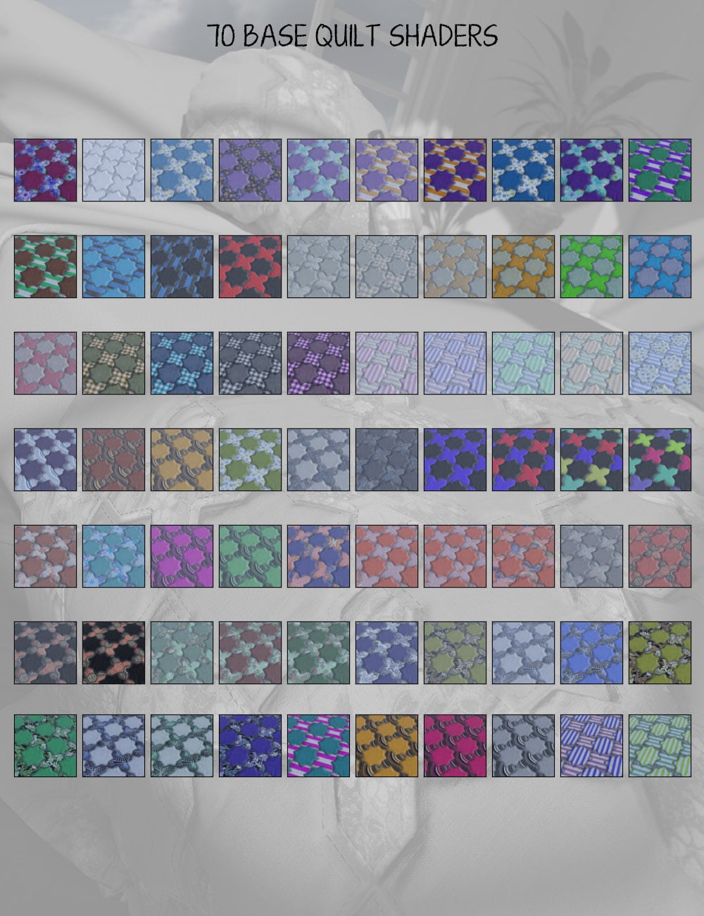 Patchwork Quilt Iray Shaders Vol 3 | Daz 3D