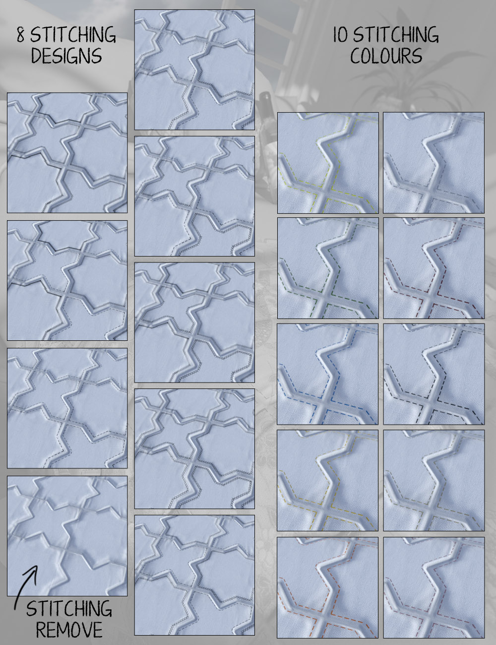 Patchwork Quilt Iray Shaders Vol 3 | Daz 3D