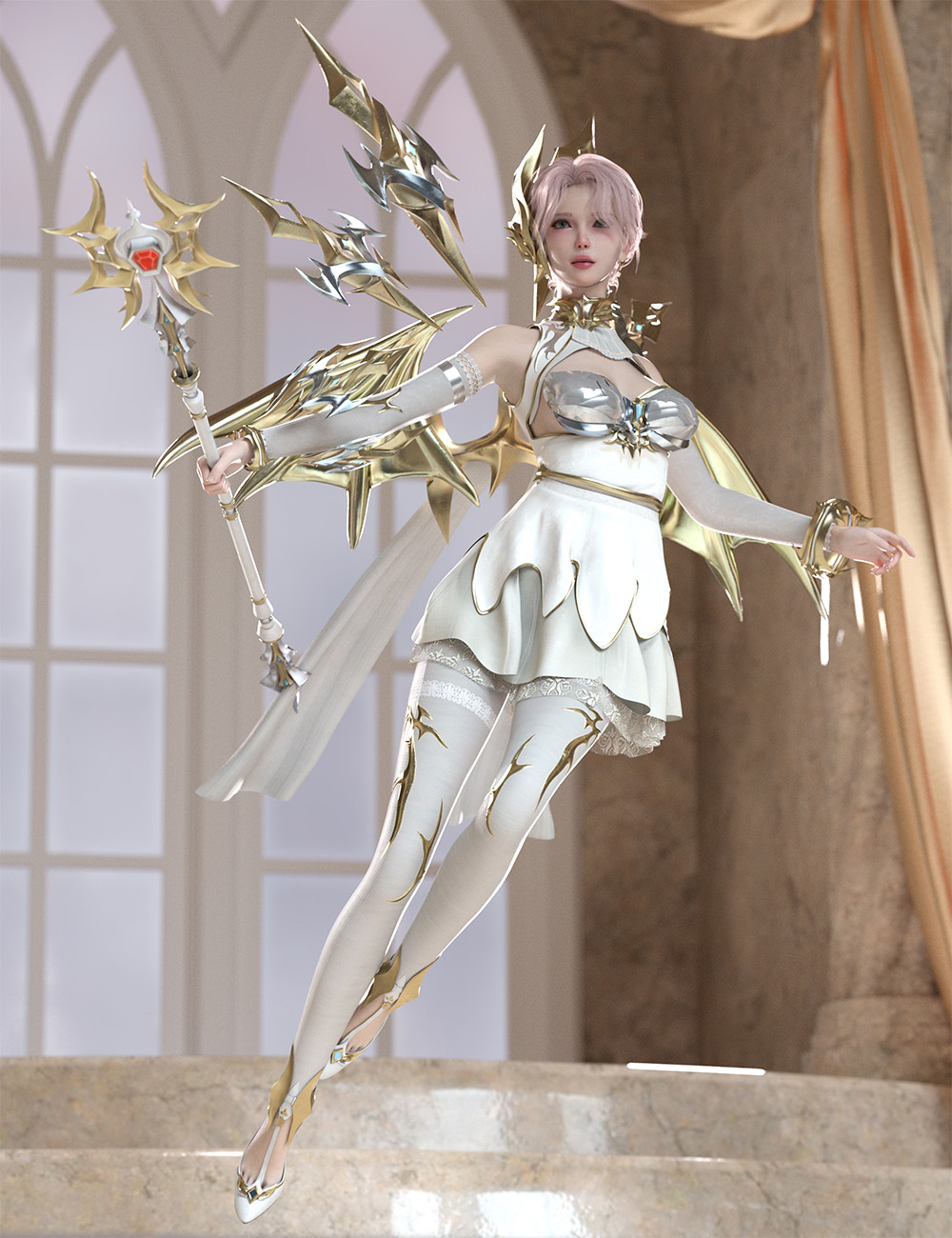 Heavens Warrior Queen Poses for Queen Isadora HD for Genesis 9 | Daz 3D