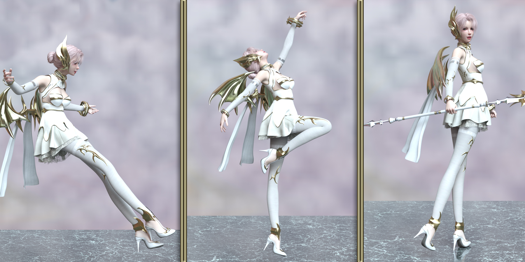 Heavens Warrior Queen Poses for Queen Isadora HD for Genesis 9 | Daz 3D