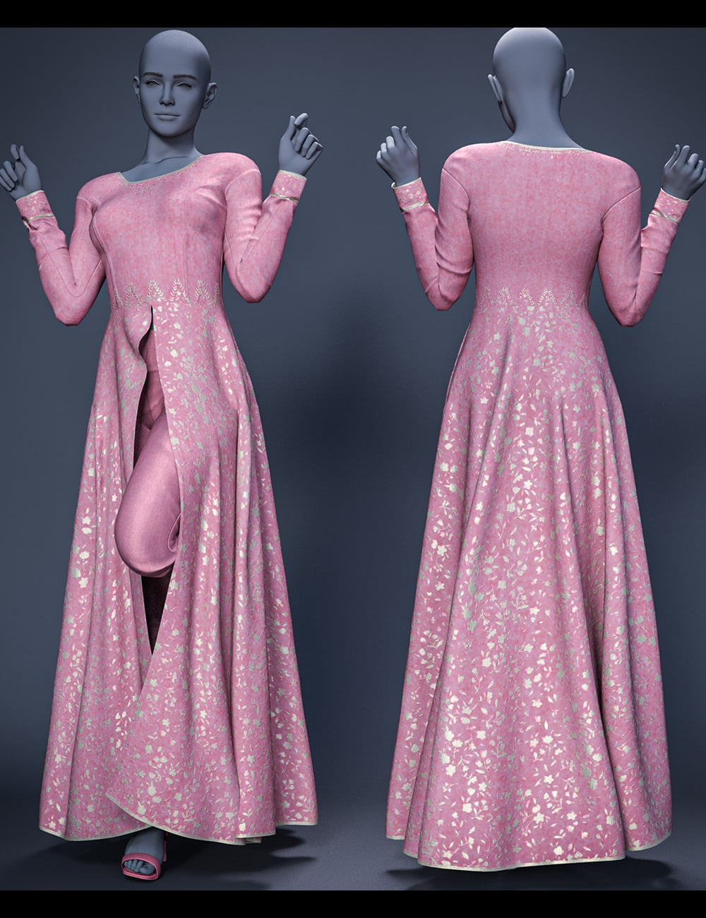 dForce Indian Style Outfit Texture Add-On | Daz 3D
