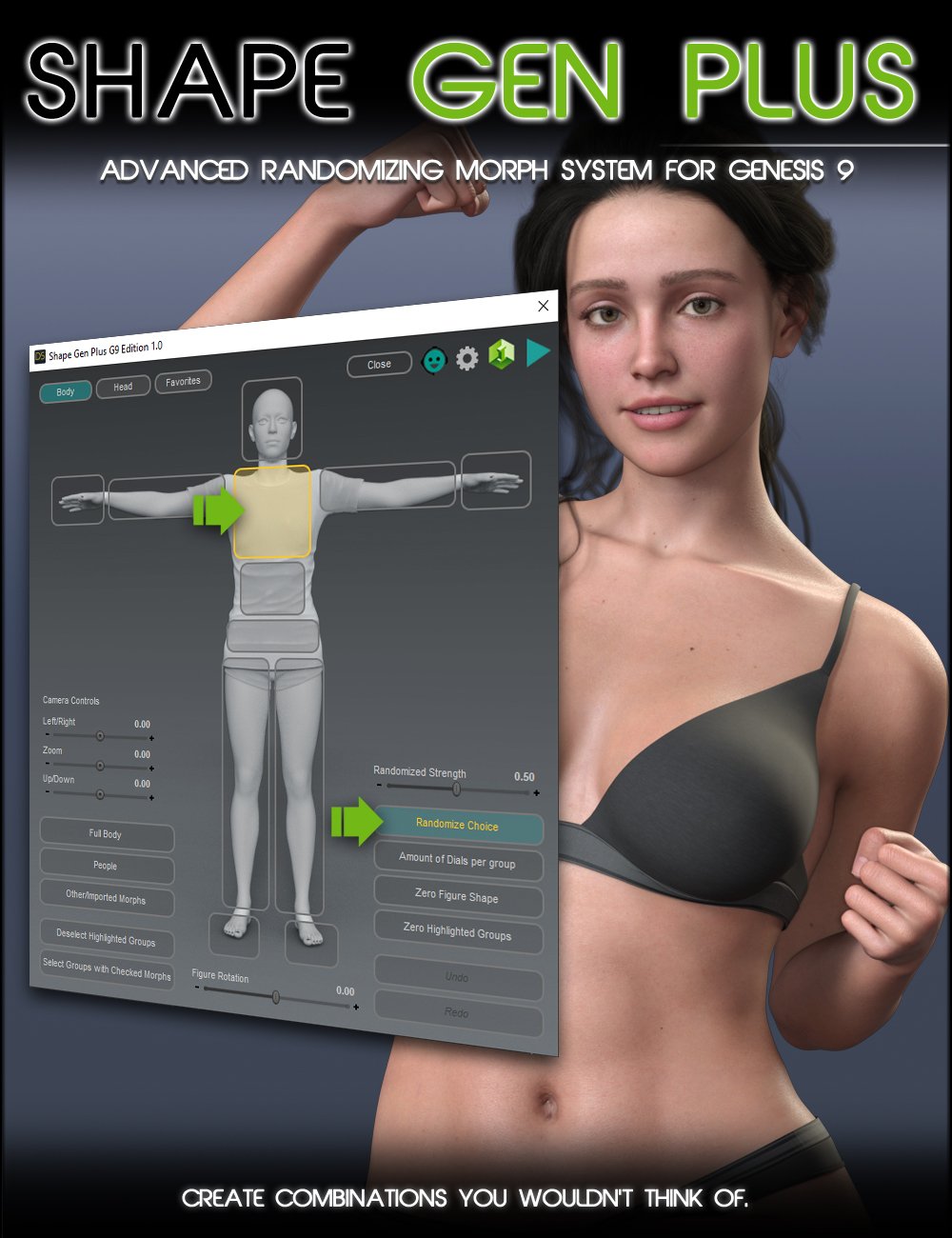 Shape Gen Plus Genesis 9 Edition | Daz 3D