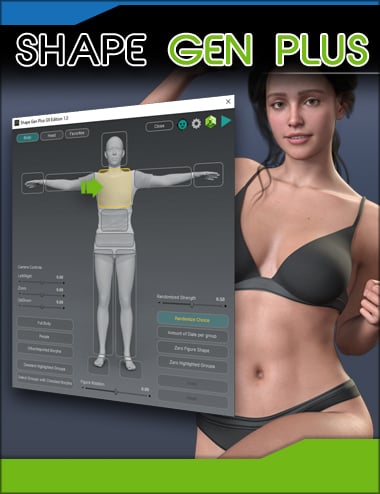 Shape Gen Plus Genesis 9 Edition | Daz 3D