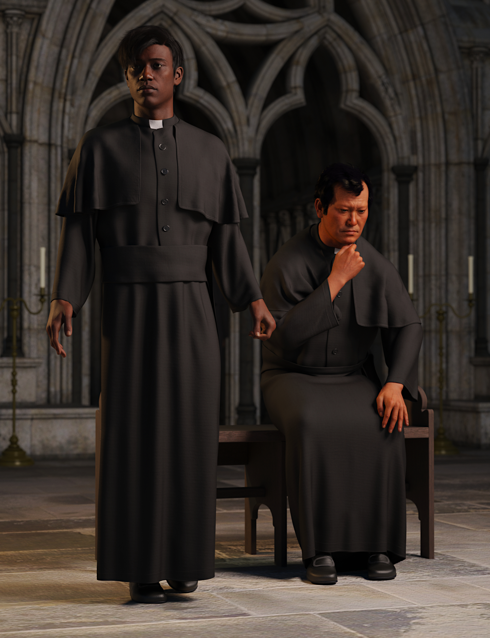 dForce Priest Outfit for Genesis 9 | Daz 3D