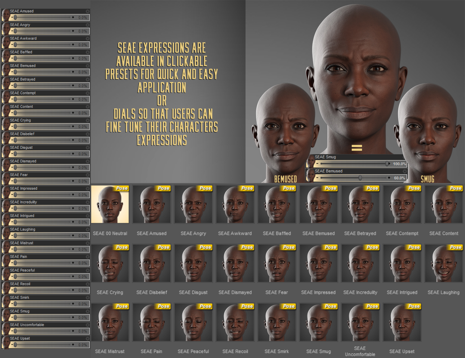 Subtle Expressions Angela 9 Edition | Daz 3D