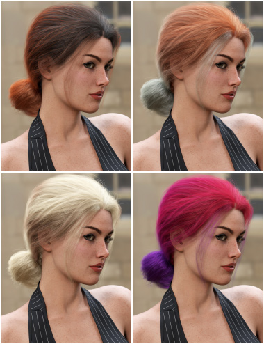 Low Loose Updo Hair Color Expansion | Daz 3D