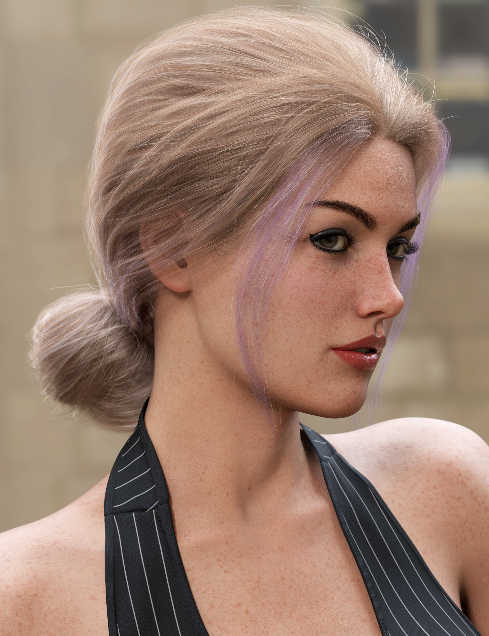 Low Loose Updo Hair Color Expansion | Daz 3D