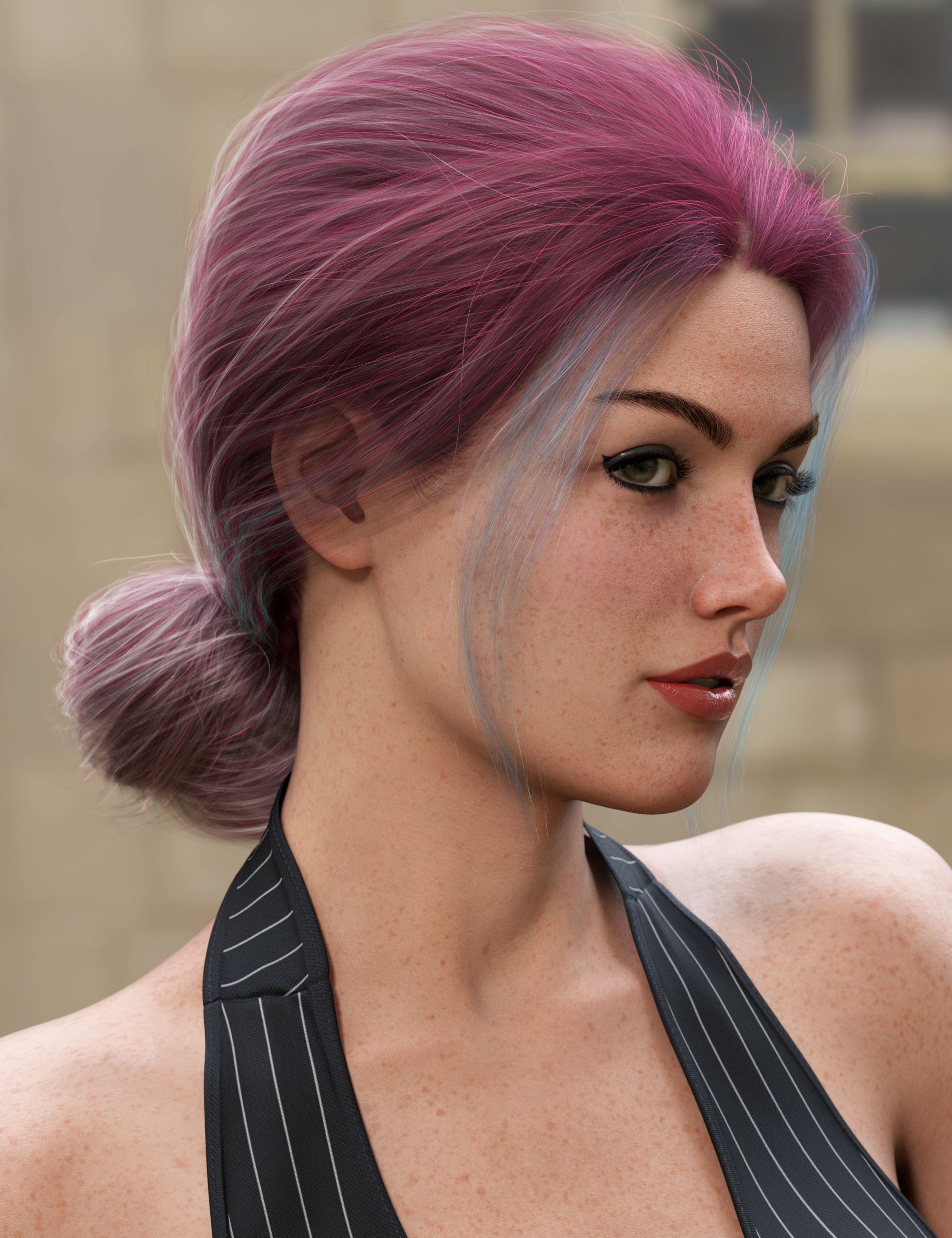 Low Loose Updo Hair Color Expansion | Daz 3D