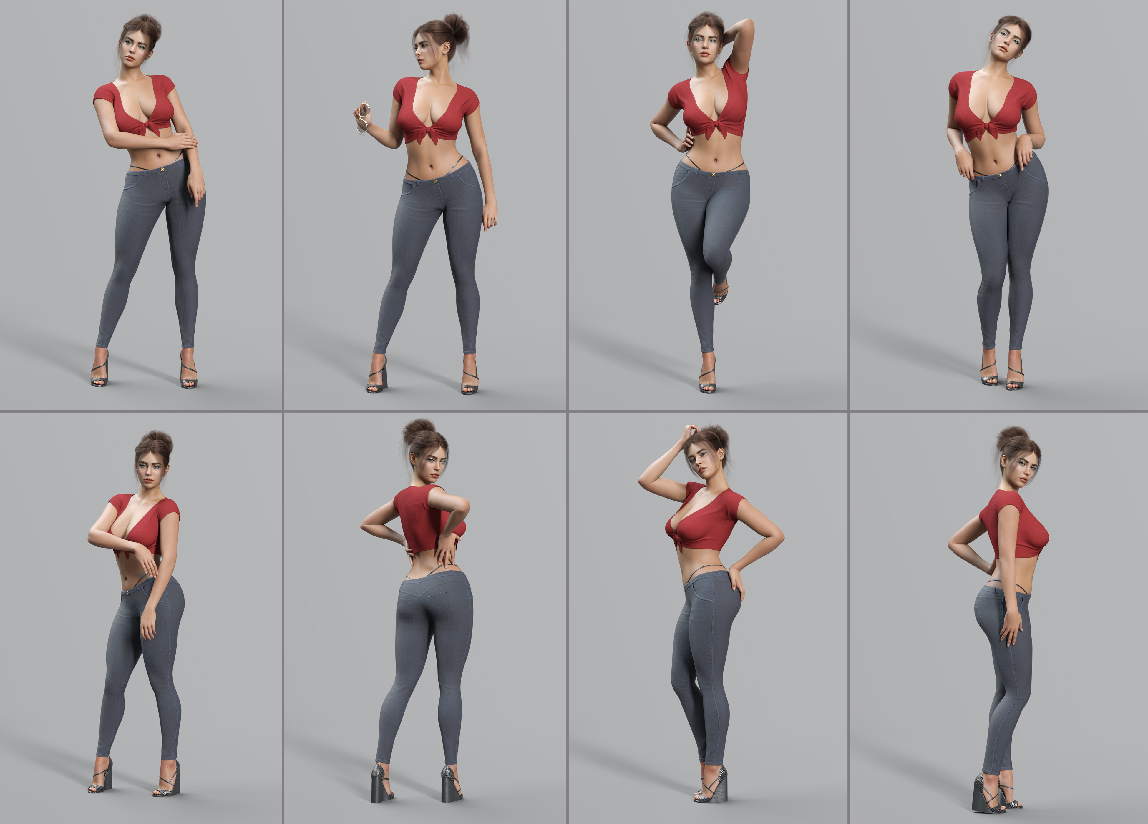 Z Head Turner Pose Mega Set for Genesis 9 and 8 Female | Daz 3D