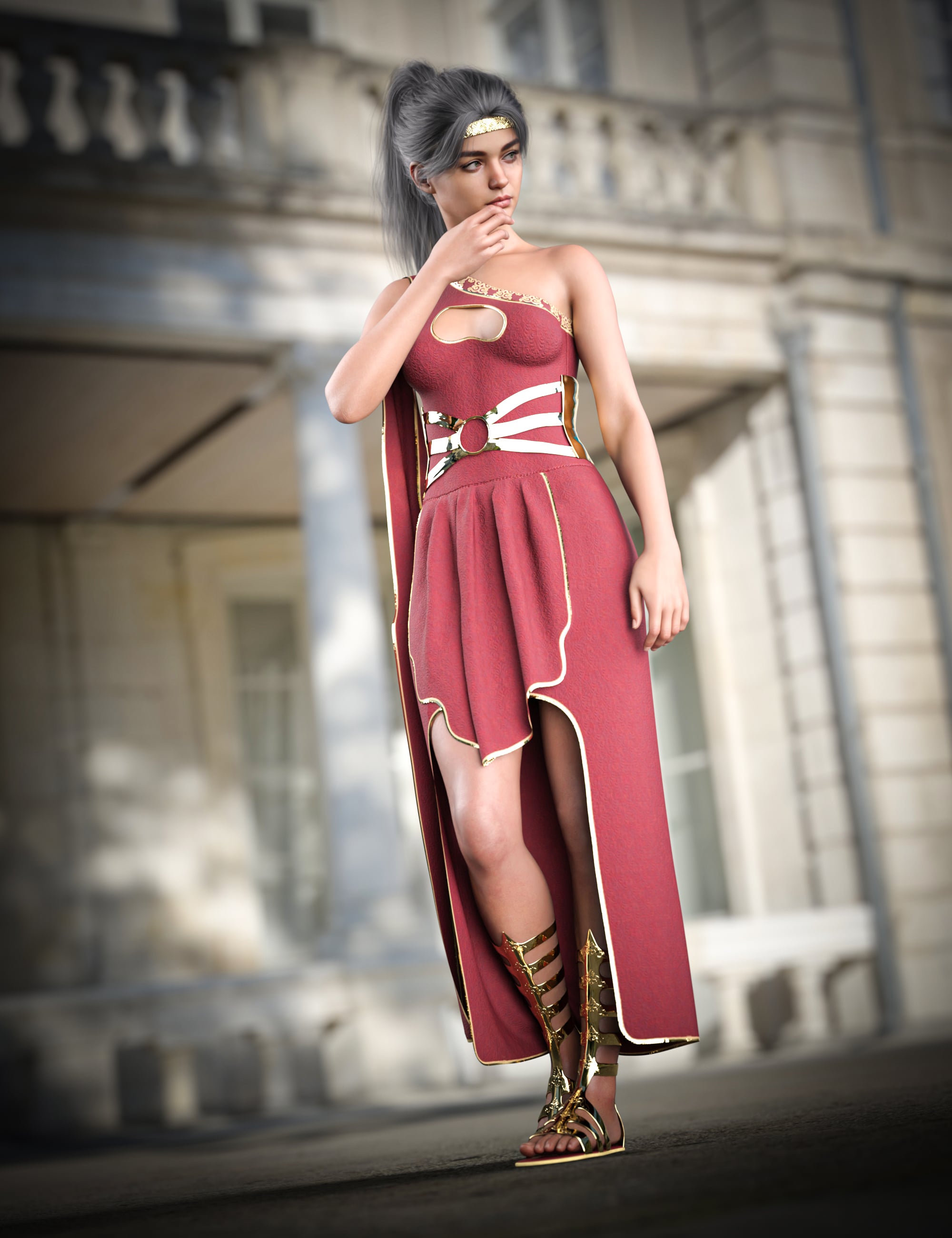 dForce Olympia Goddess Outfit Texture Add-on | Daz 3D