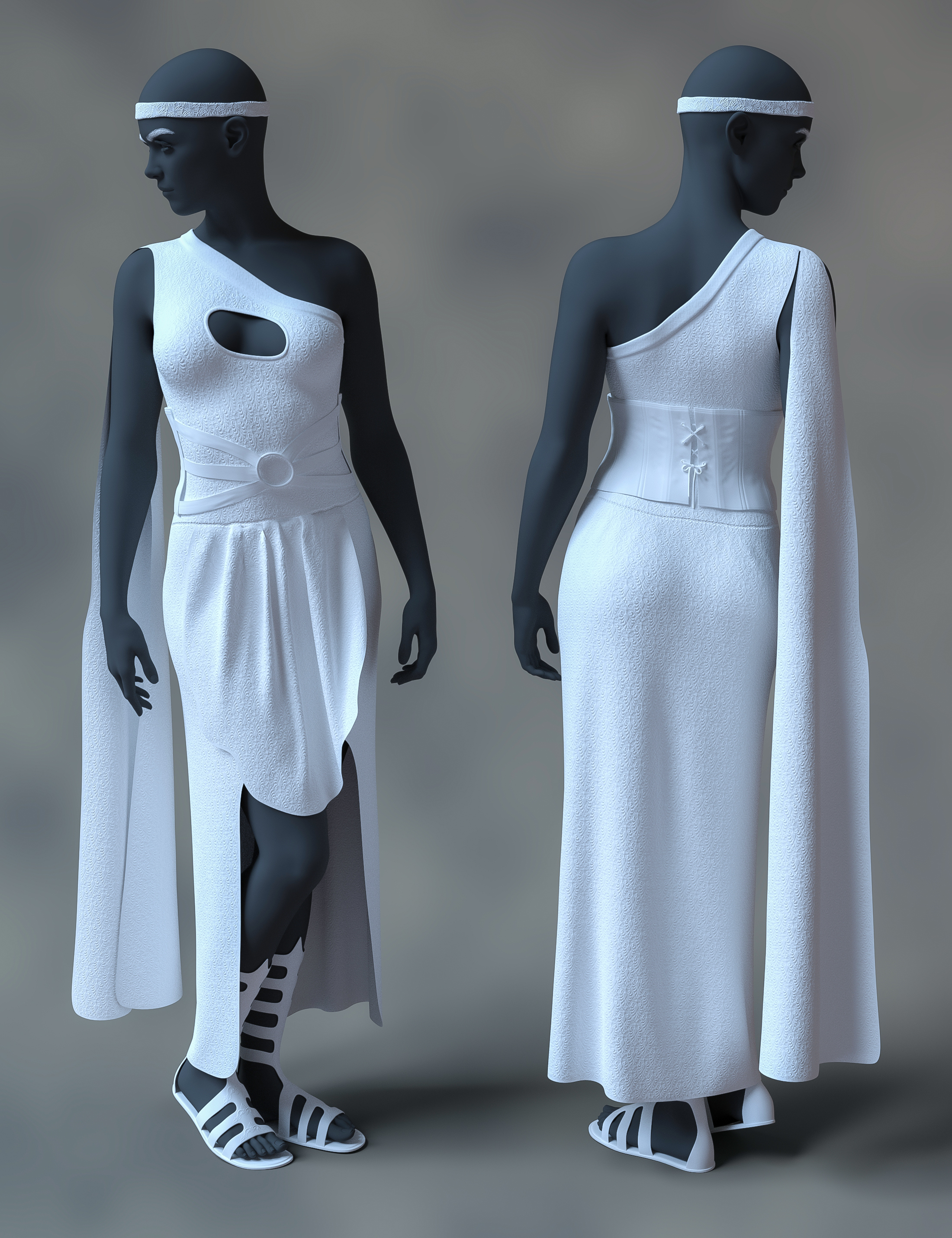dForce Olympia Goddess Outfit Texture Add-on | Daz 3D