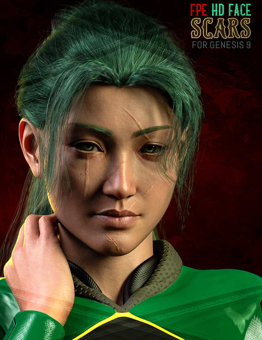 FPE HD Face Scars for Genesis 9 | Daz 3D