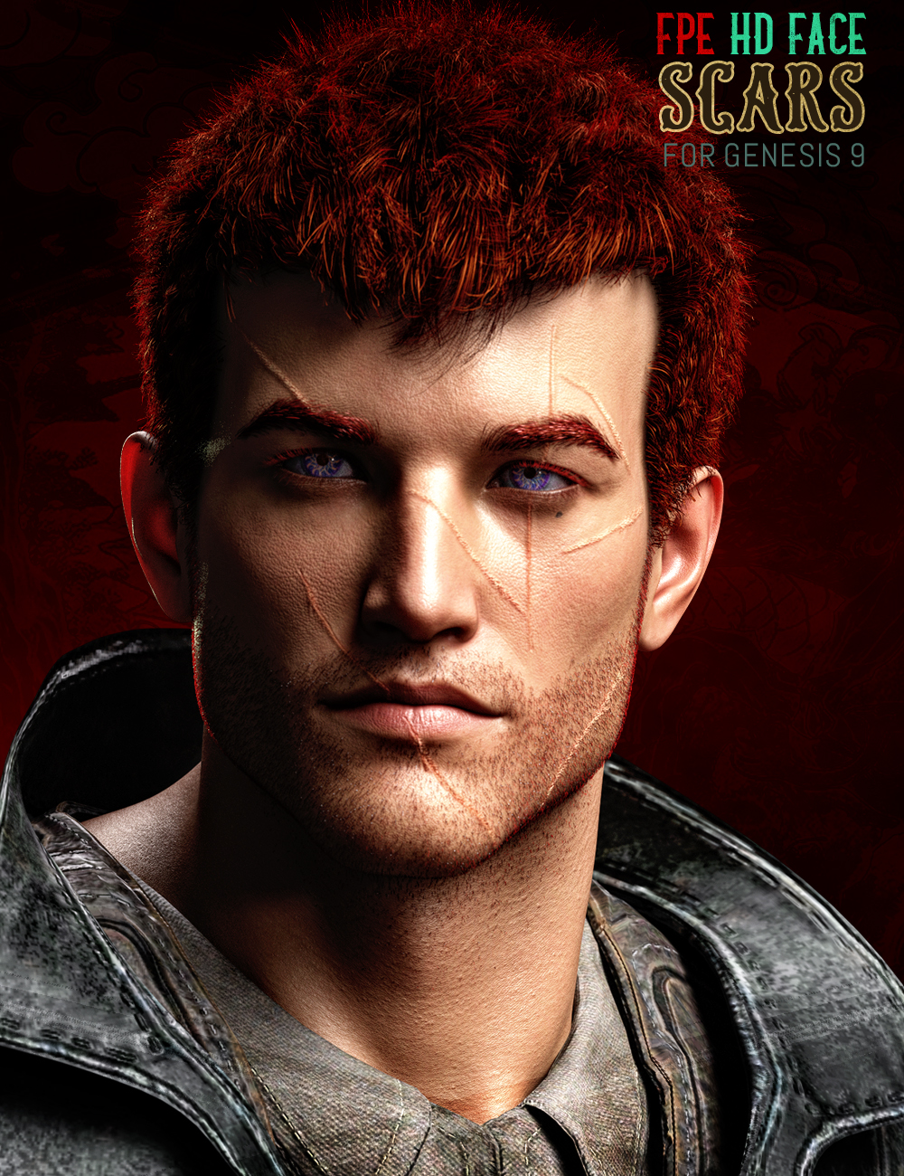 FPE HD Face Scars for Genesis 9 | Daz 3D