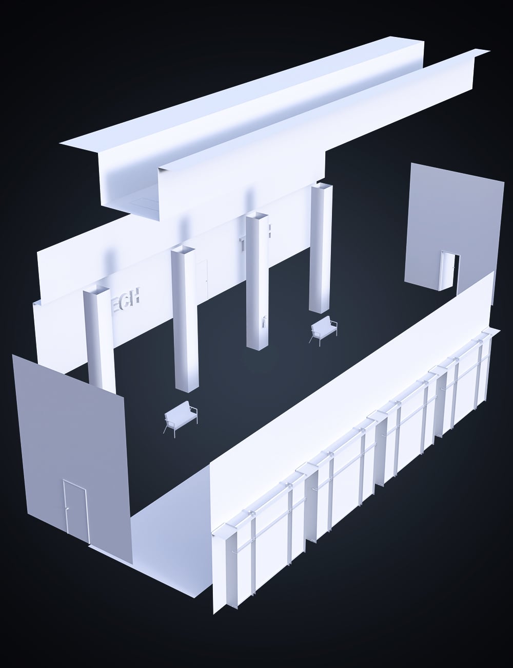 FH Company Hallway | Daz 3D