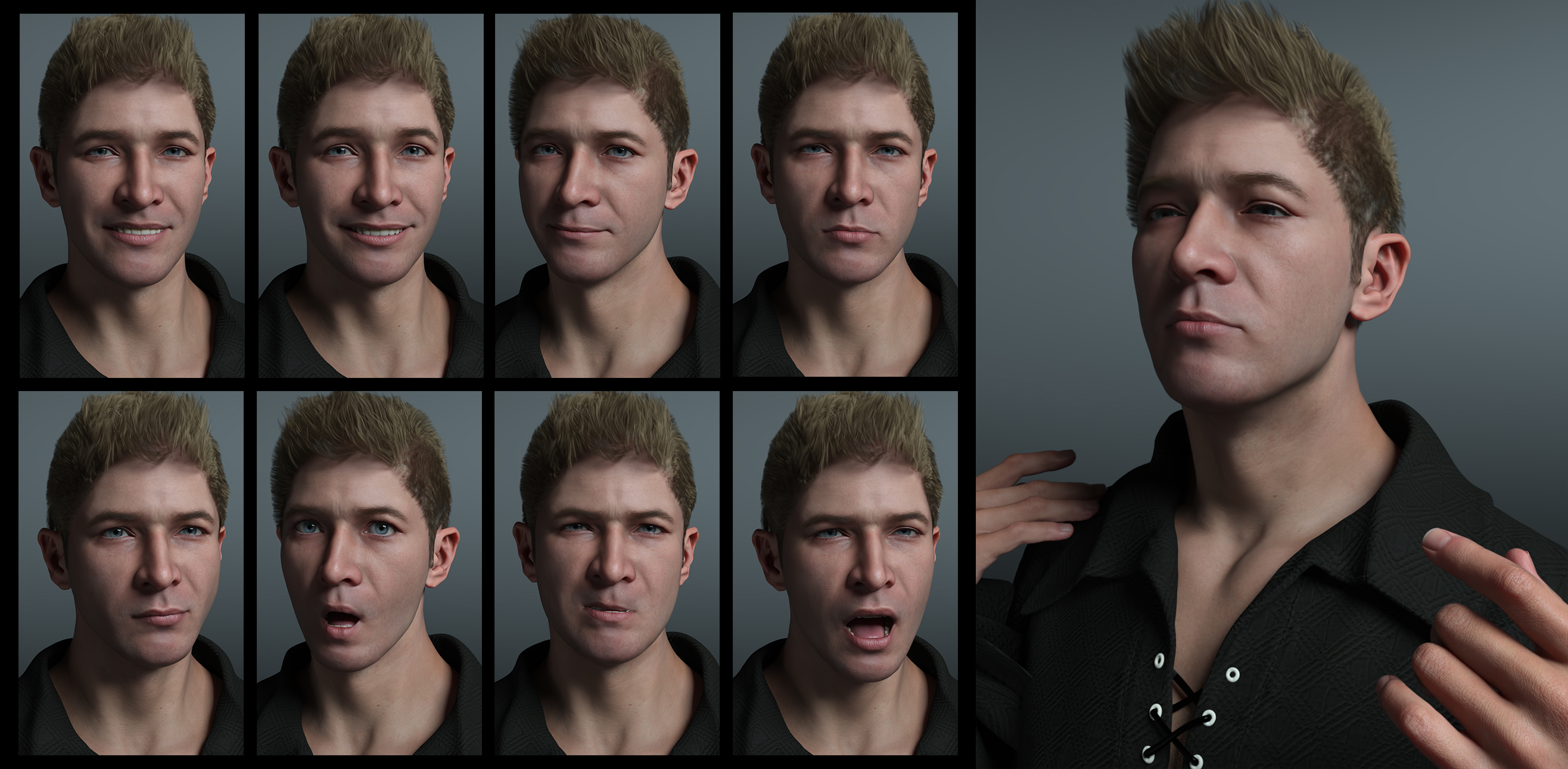 The Expression Collection for Nathan 9 | Daz 3D