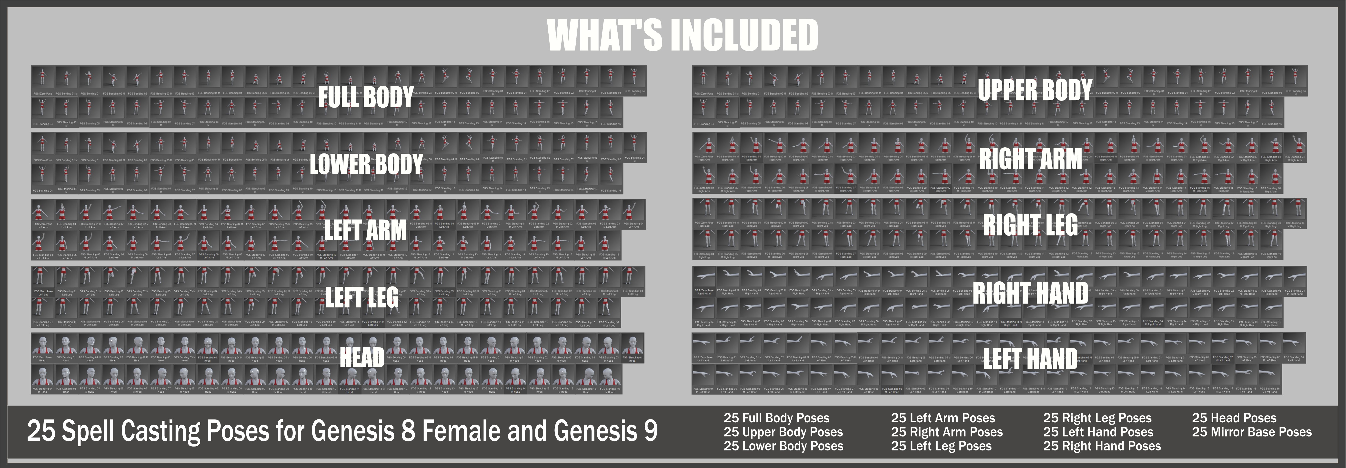 FG Spell Casting Poses | Daz 3D