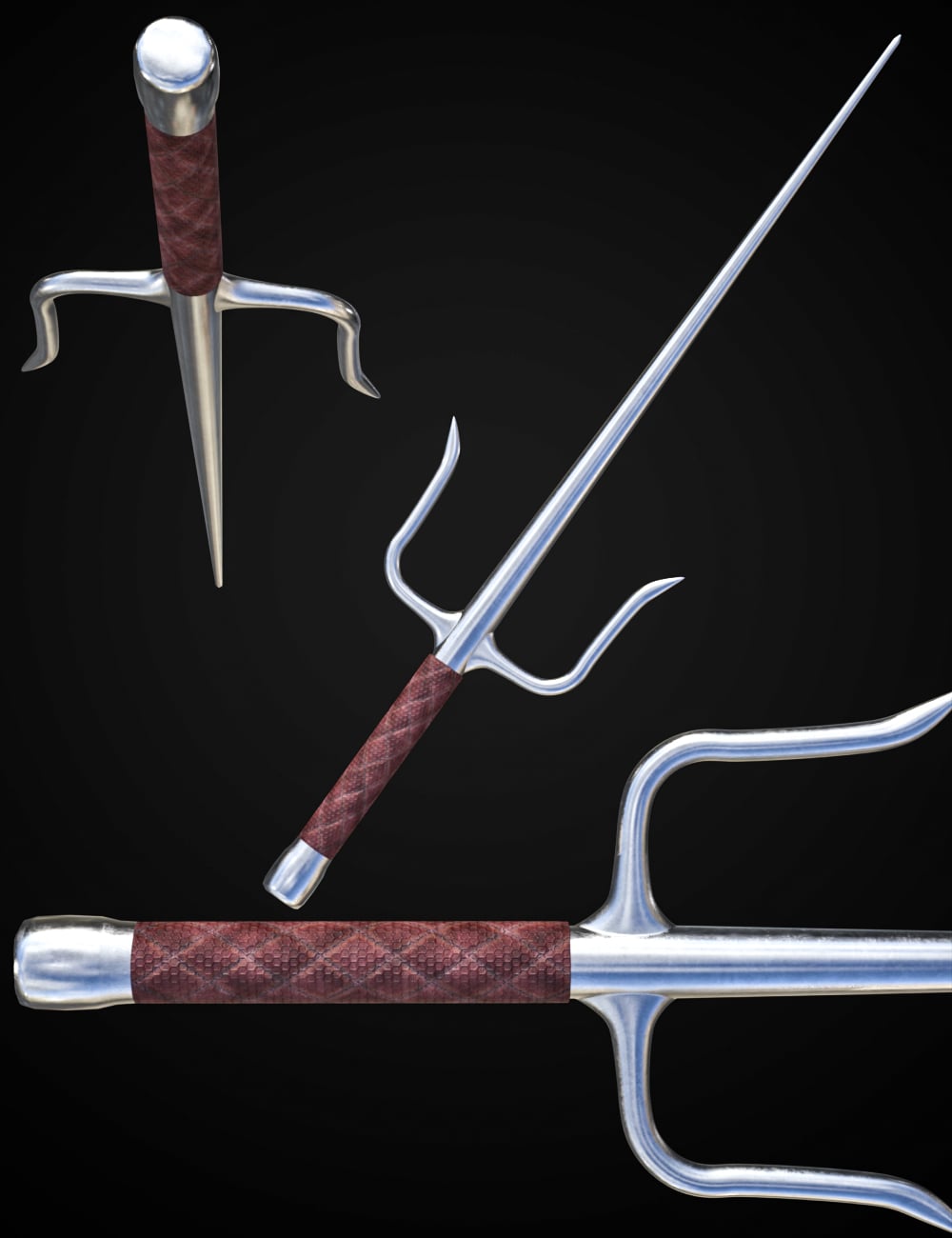 BW Shadow Weapons Set for Genesis 9, 8 and 8.1 | Daz 3D