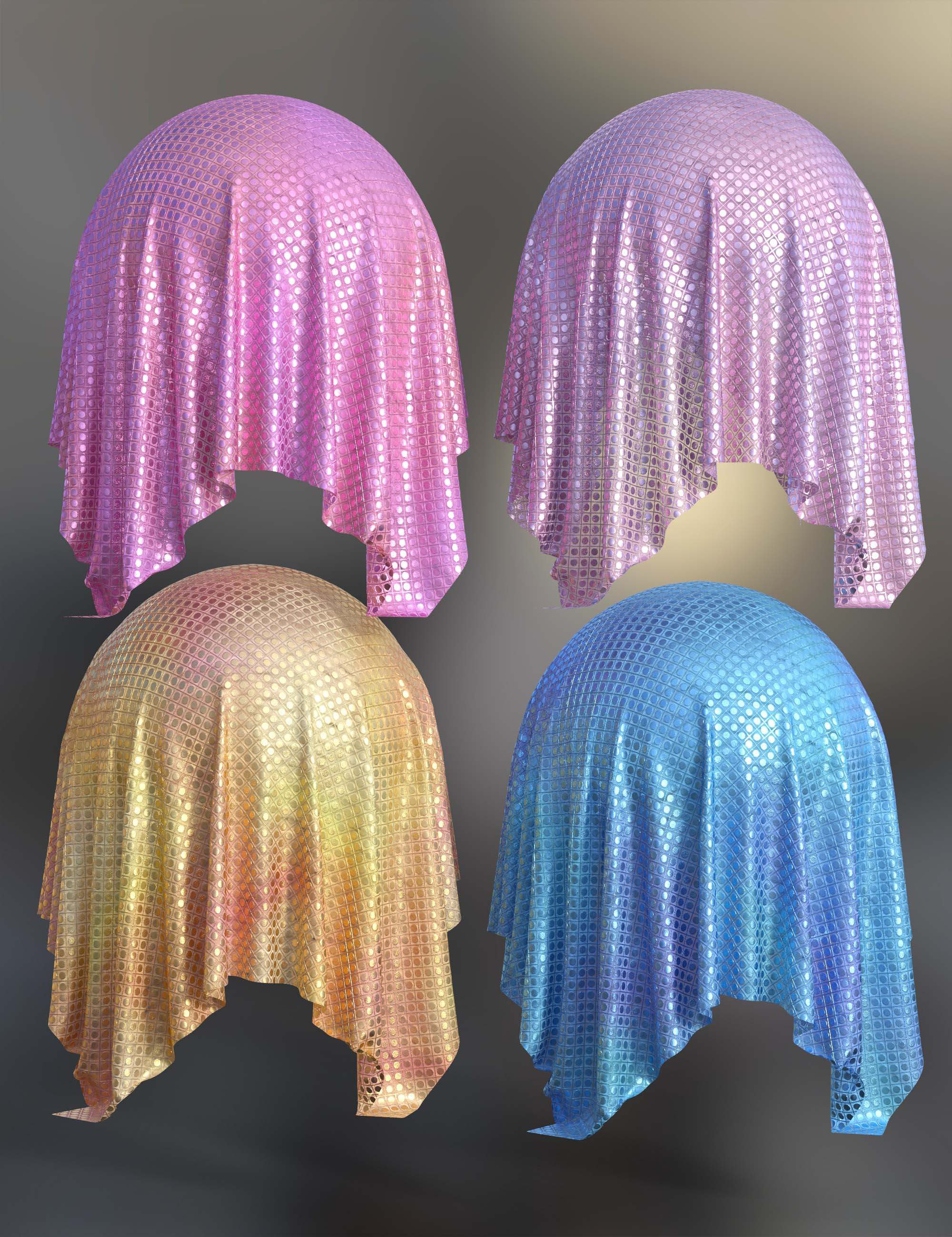 Glitzy Fabric Iray Shaders Vol 2 - Merchant Resource | Daz 3D