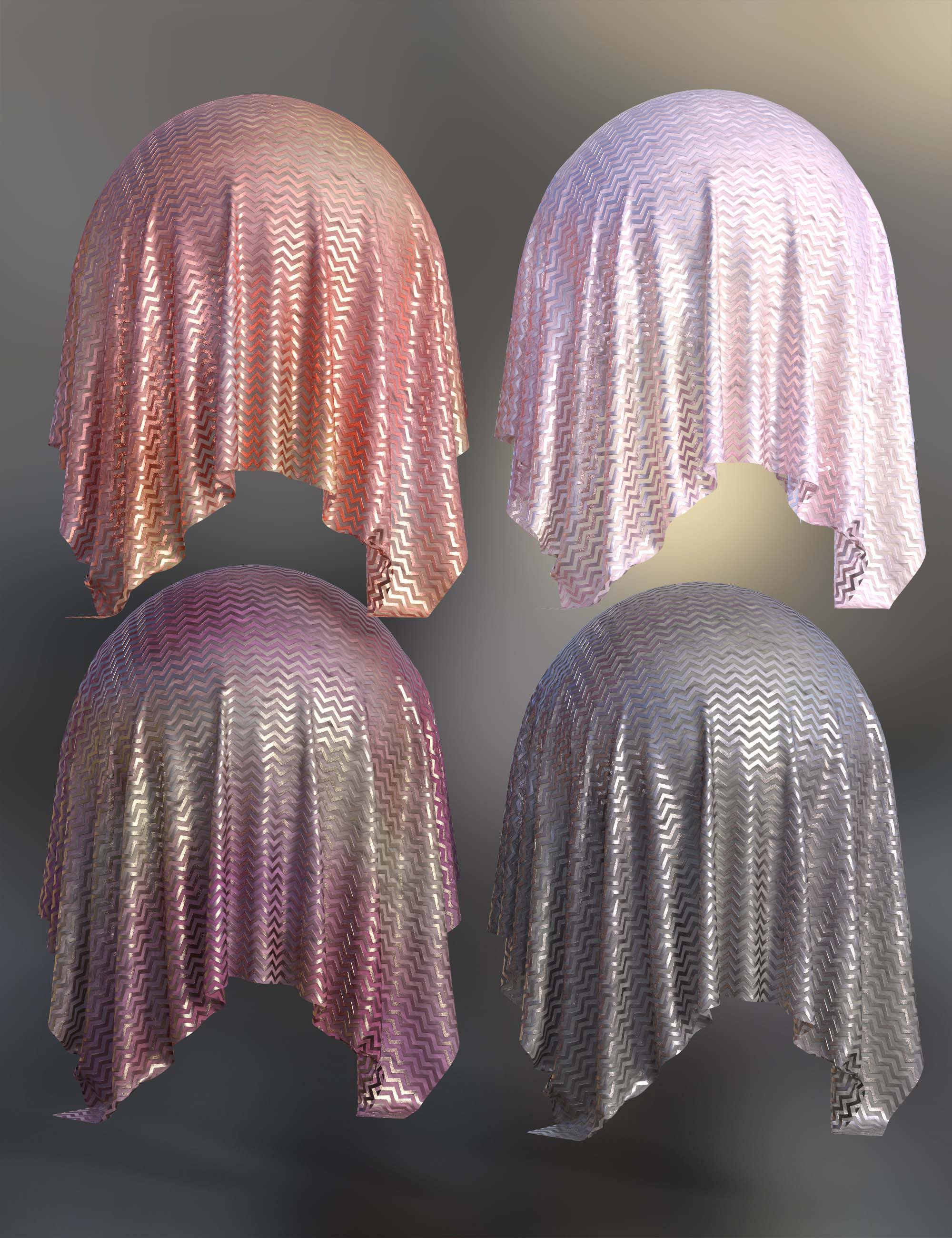 Glitzy Fabric Iray Shaders Vol 2 - Merchant Resource | Daz 3D