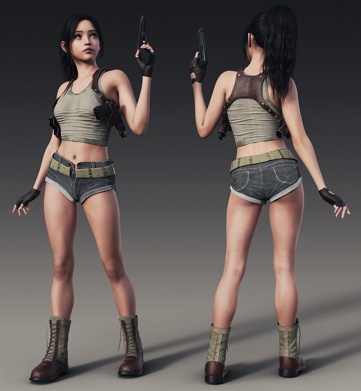 Sassy Shorts Outfit Texture Add-On | Daz 3D