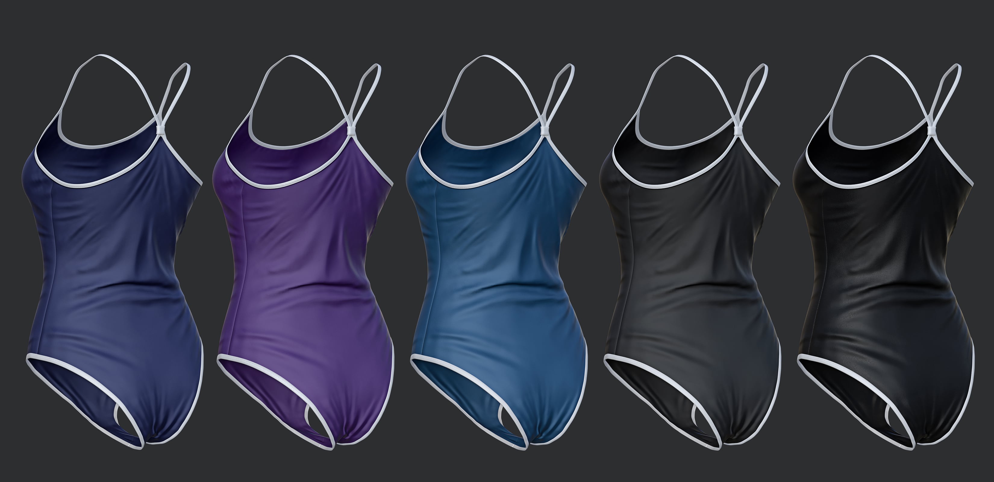 dForce SU One Piece Swimsuit for Genesis 9, 8.1, and 8 Female | Daz 3D