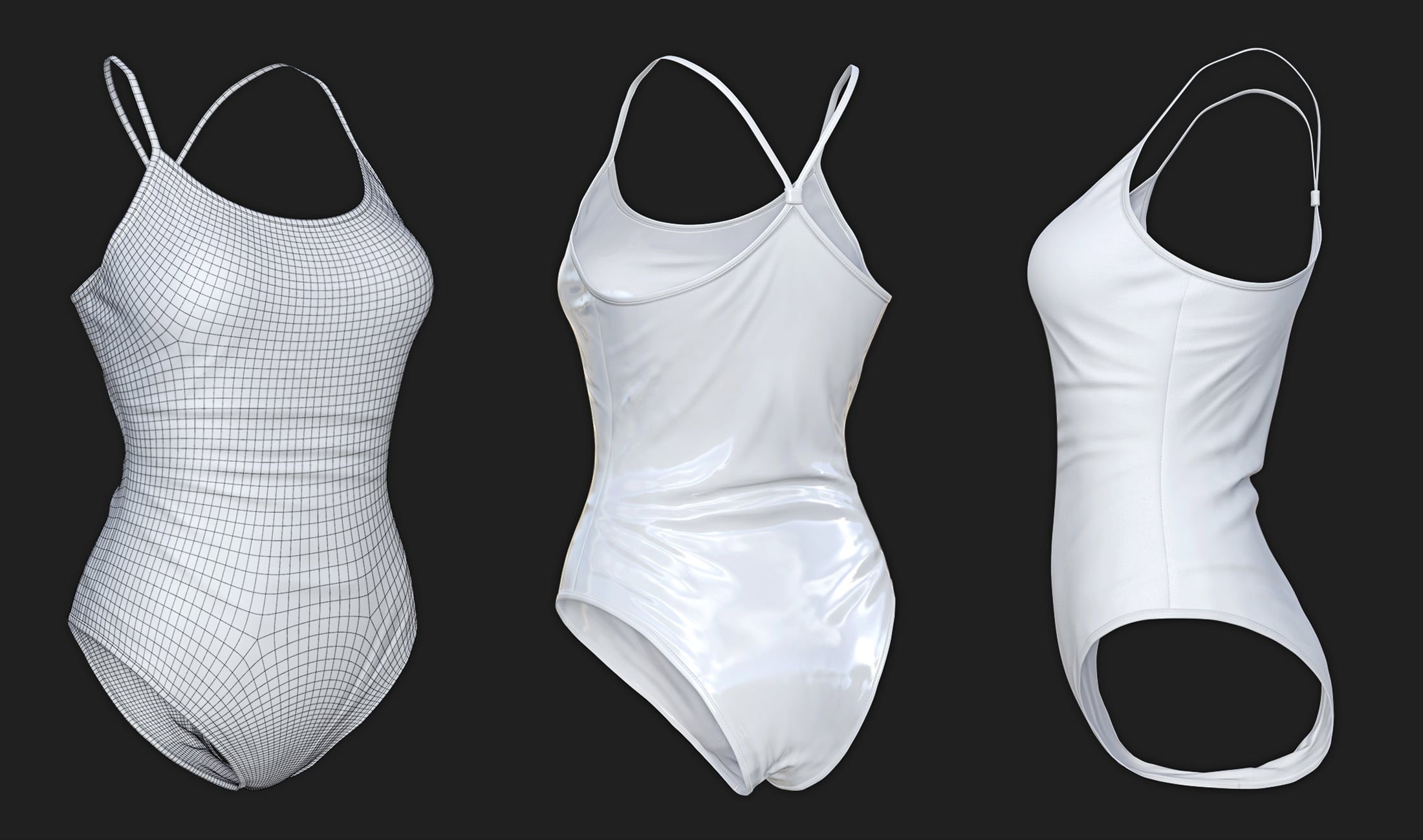 dForce SU One Piece Swimsuit for Genesis 9, 8.1, and 8 Female | Daz 3D