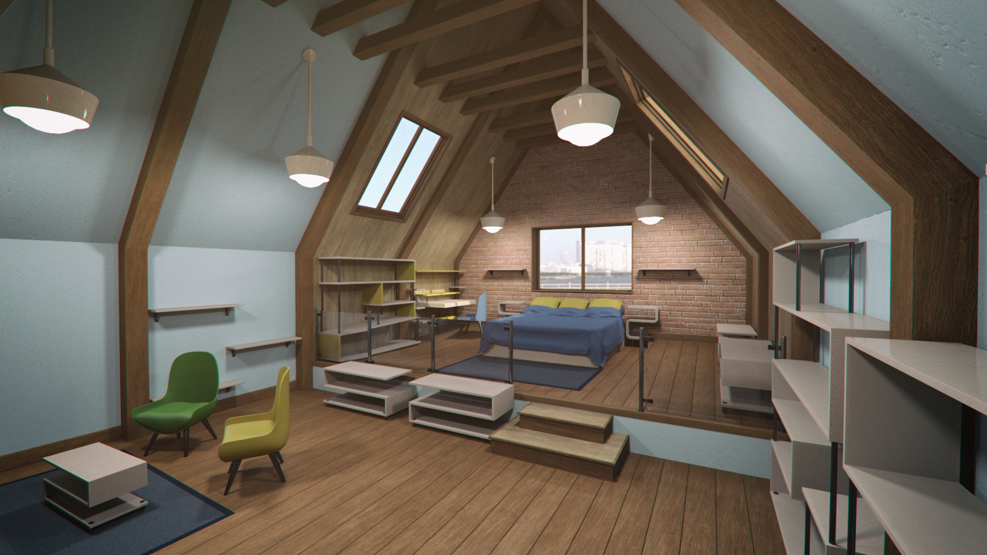 Attic Bedroom 2 | Daz 3D