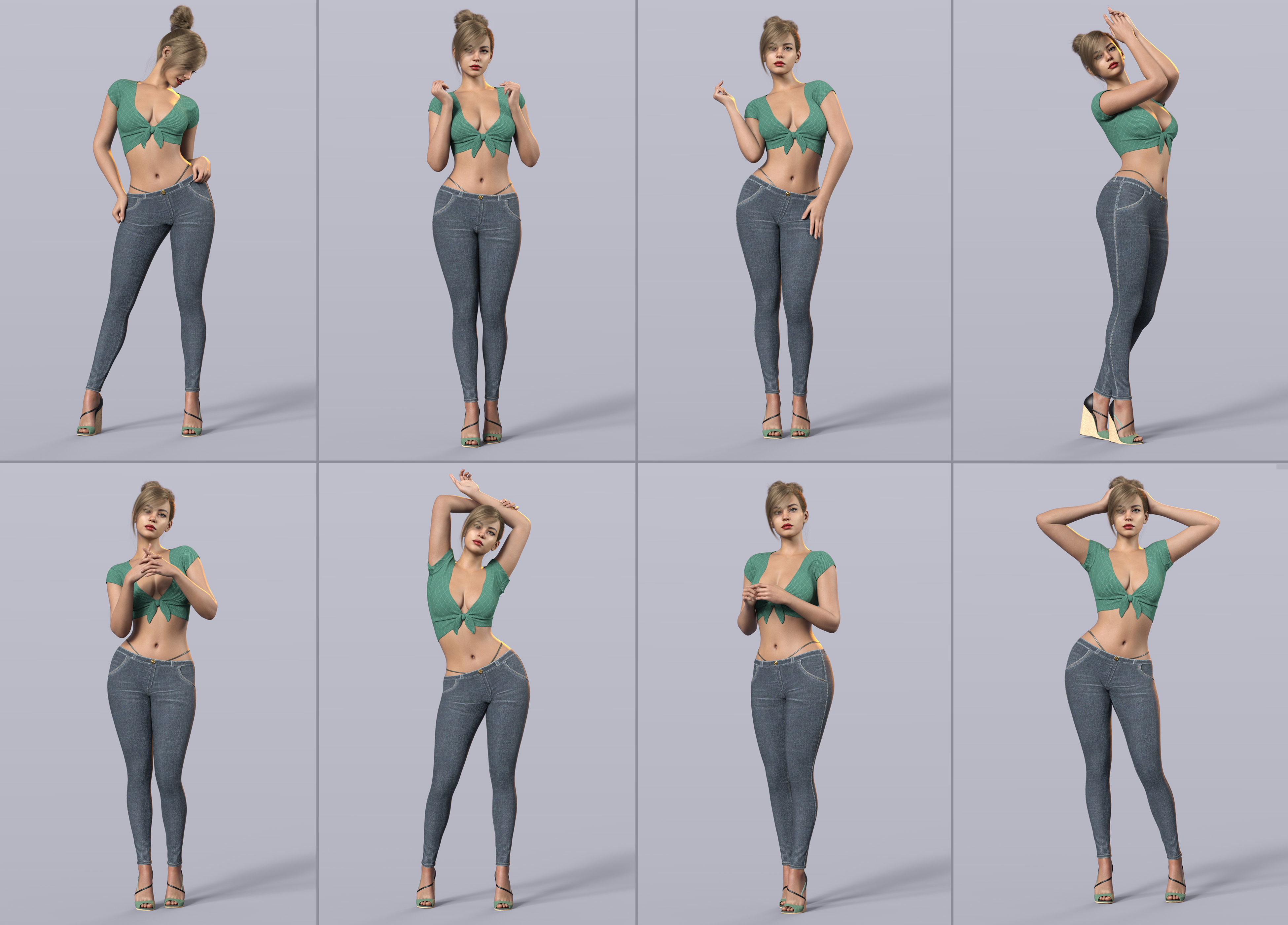 Z Effortless Beauty Pose Mega Set for Genesis 9 and 8 Female | Daz 3D