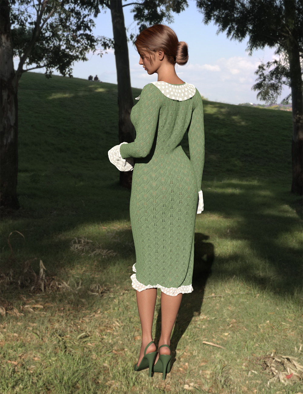 dForce MK Ruffled Knit Dress for Genesis 9 | Daz 3D