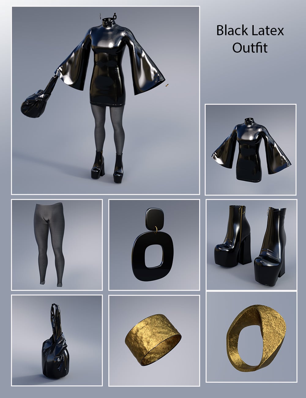 dForce Dress With Boots for Genesis 9 | Daz 3D
