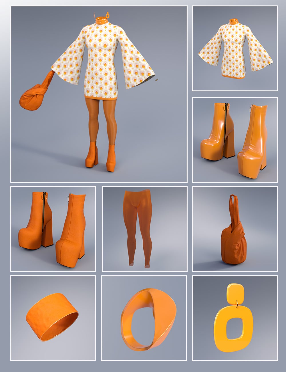 dForce Dress With Boots for Genesis 9 | Daz 3D