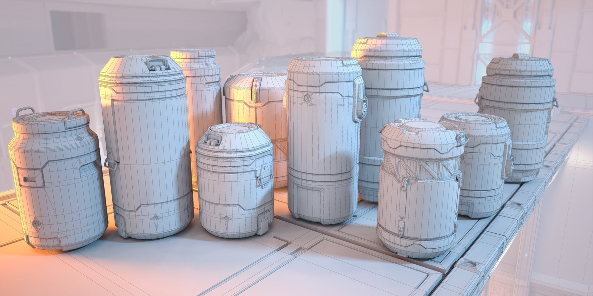 Sci-Fi Props: Barrels | Daz 3D