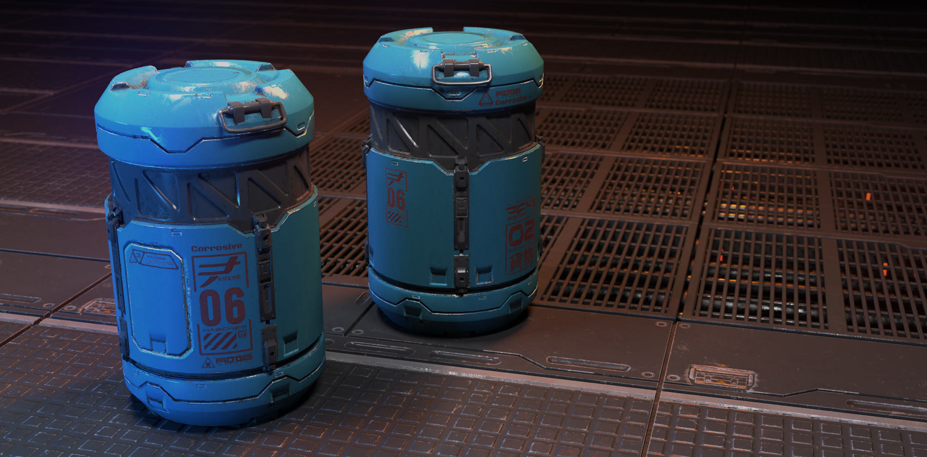 Sci-Fi Props: Barrels EXP | Daz 3D