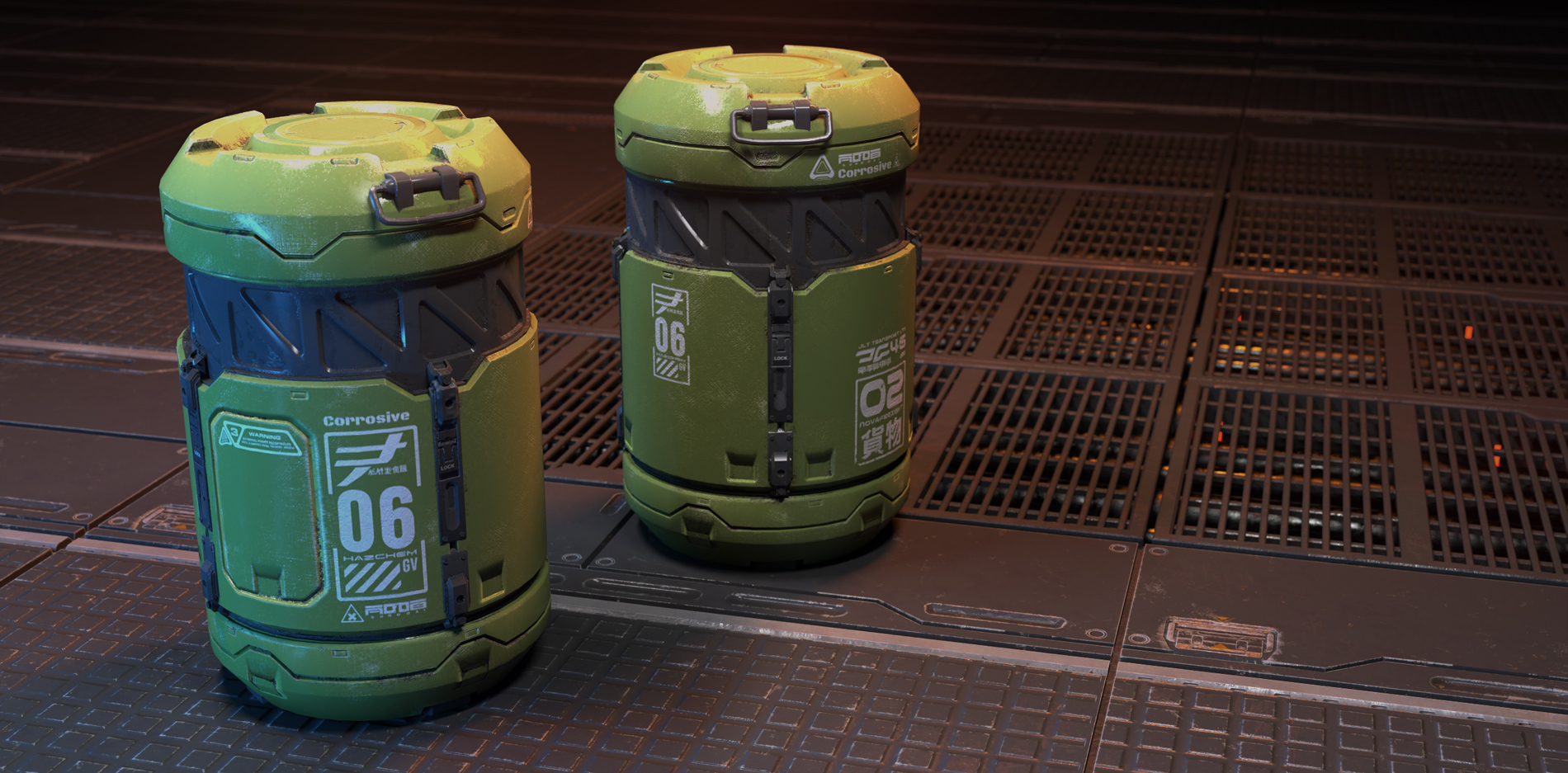 Sci-Fi Props: Barrels EXP | Daz 3D