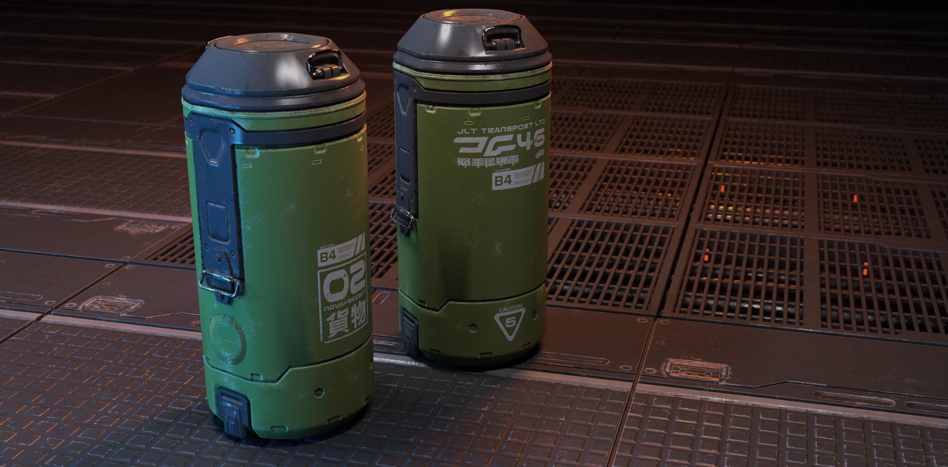 Sci-Fi Props: Barrels EXP | Daz 3D