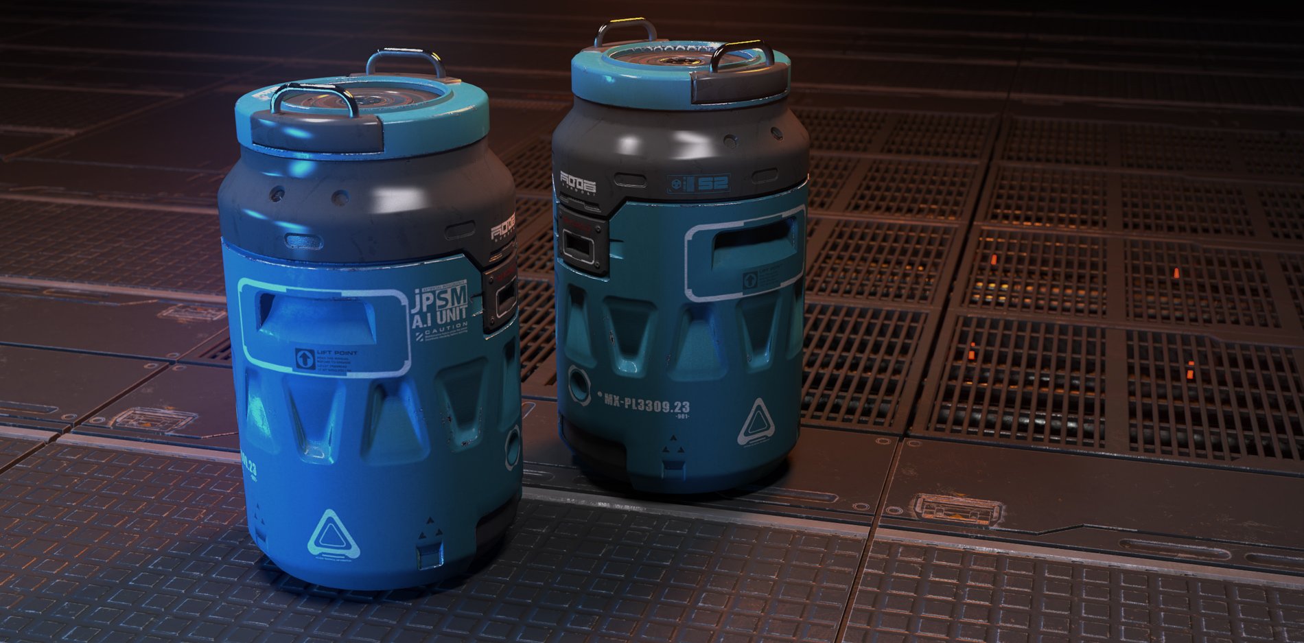 Sci-Fi Props: Barrels EXP | Daz 3D