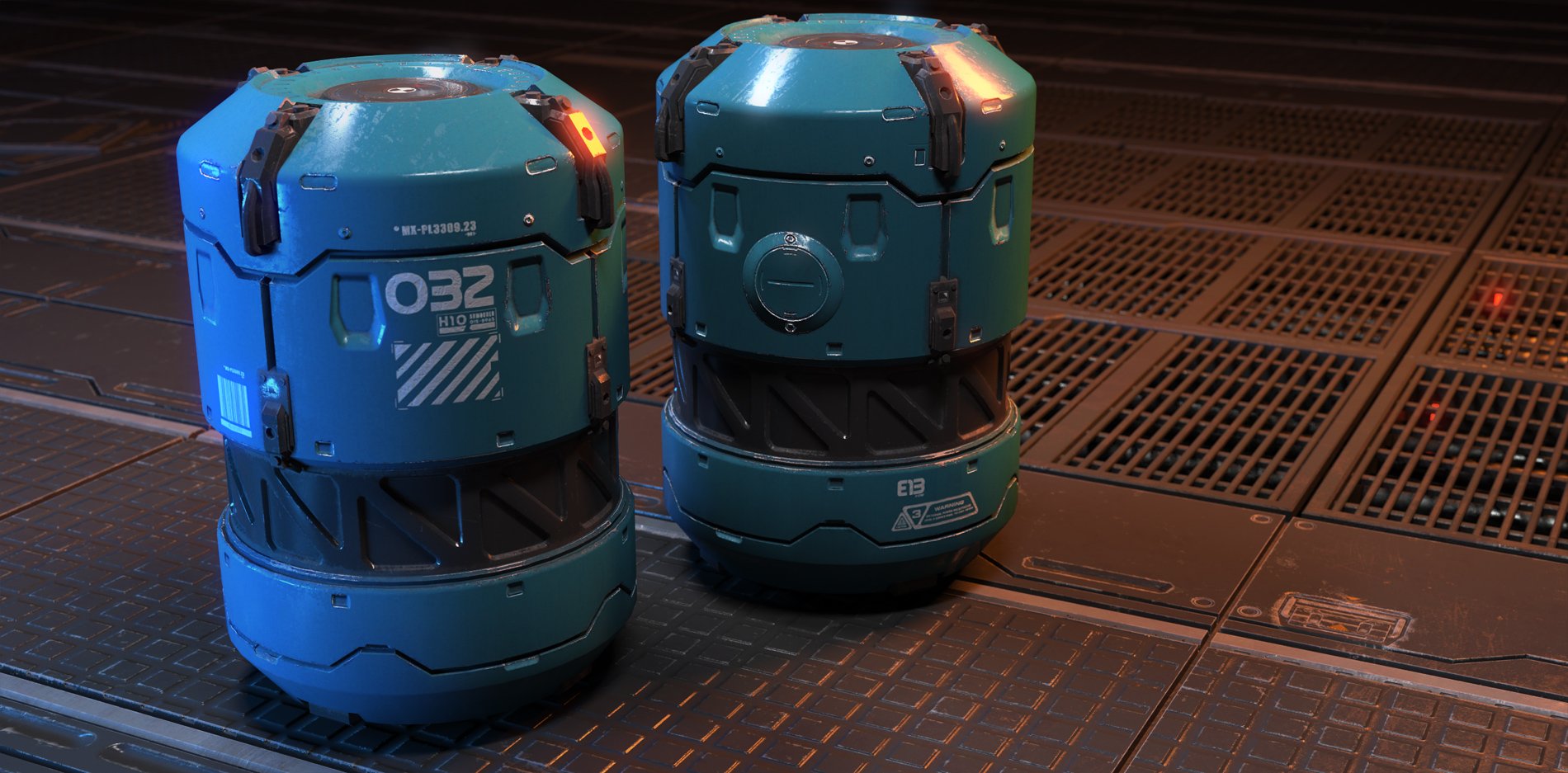 Sci-Fi Props: Barrels EXP | Daz 3D