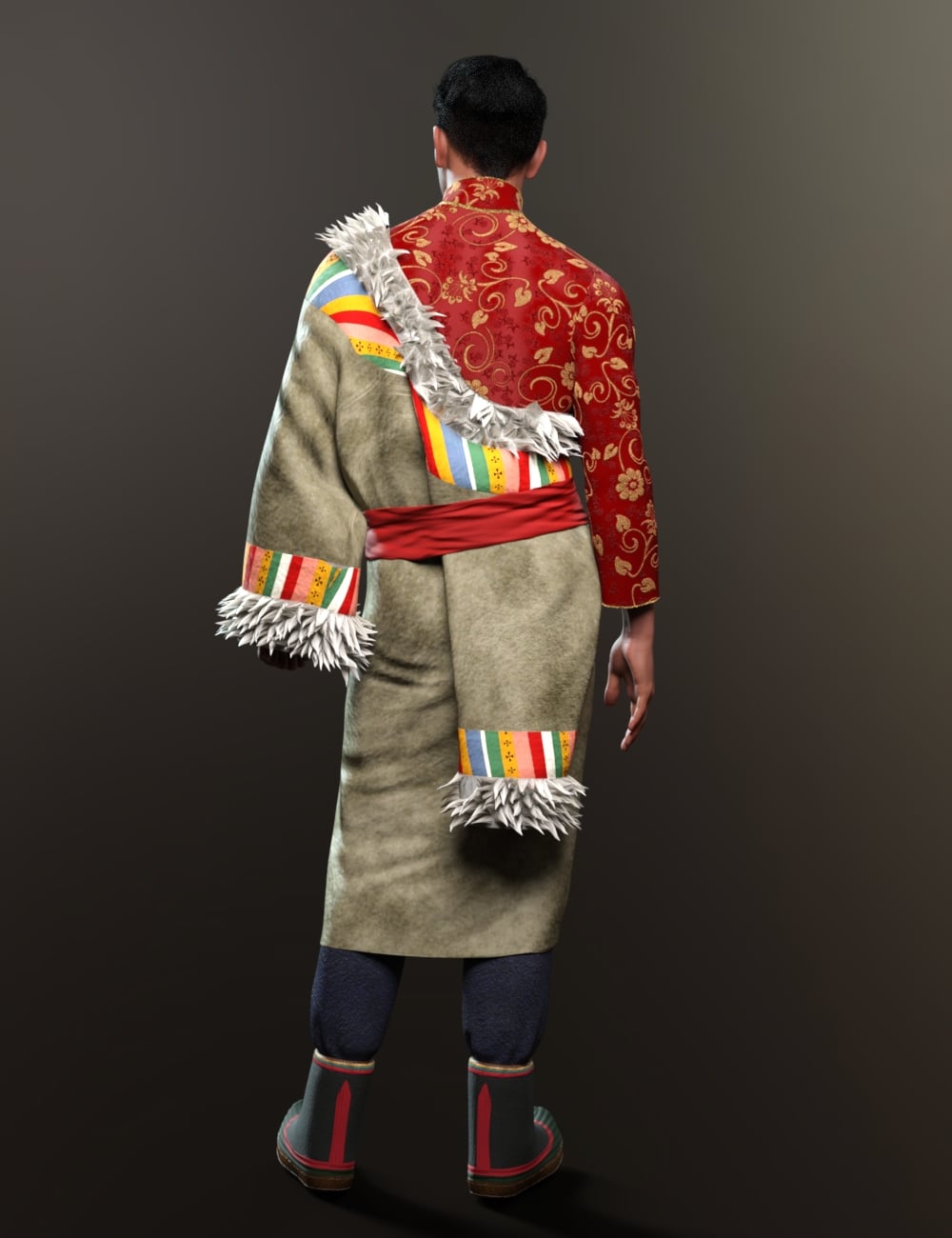 dForce AA Tibetan Outfit for Genesis 9 | Daz 3D