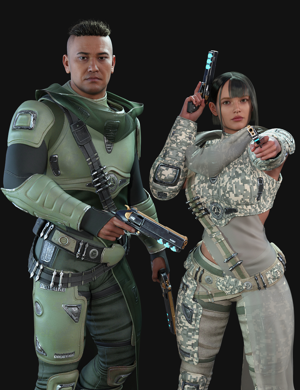 Brenn Sci Fi Bundle for Genesis 9 and 8.1 Females | Daz 3D