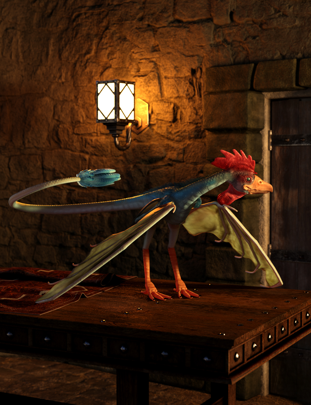 Muelsfell Fantasy Cockatrice | Daz 3D
