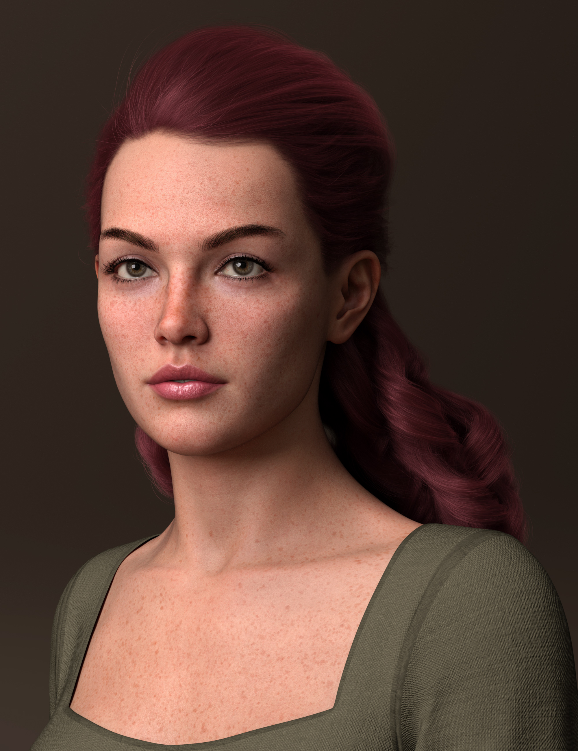 Half Up Romantic Style Hair for Genesis 9 and 8 Female | Daz 3D