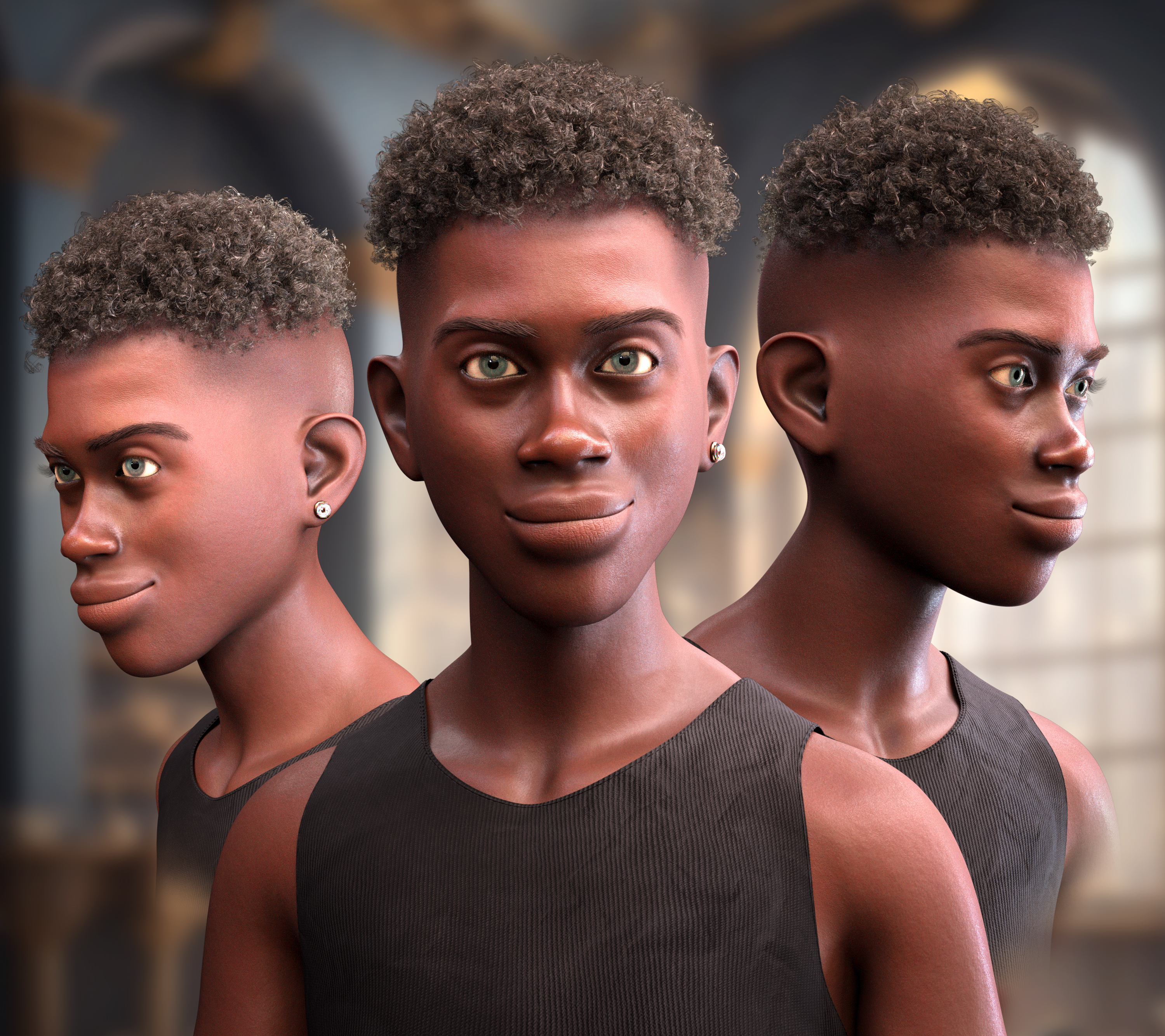 M3D Jamal Hair for Genesis 9 | Daz 3D