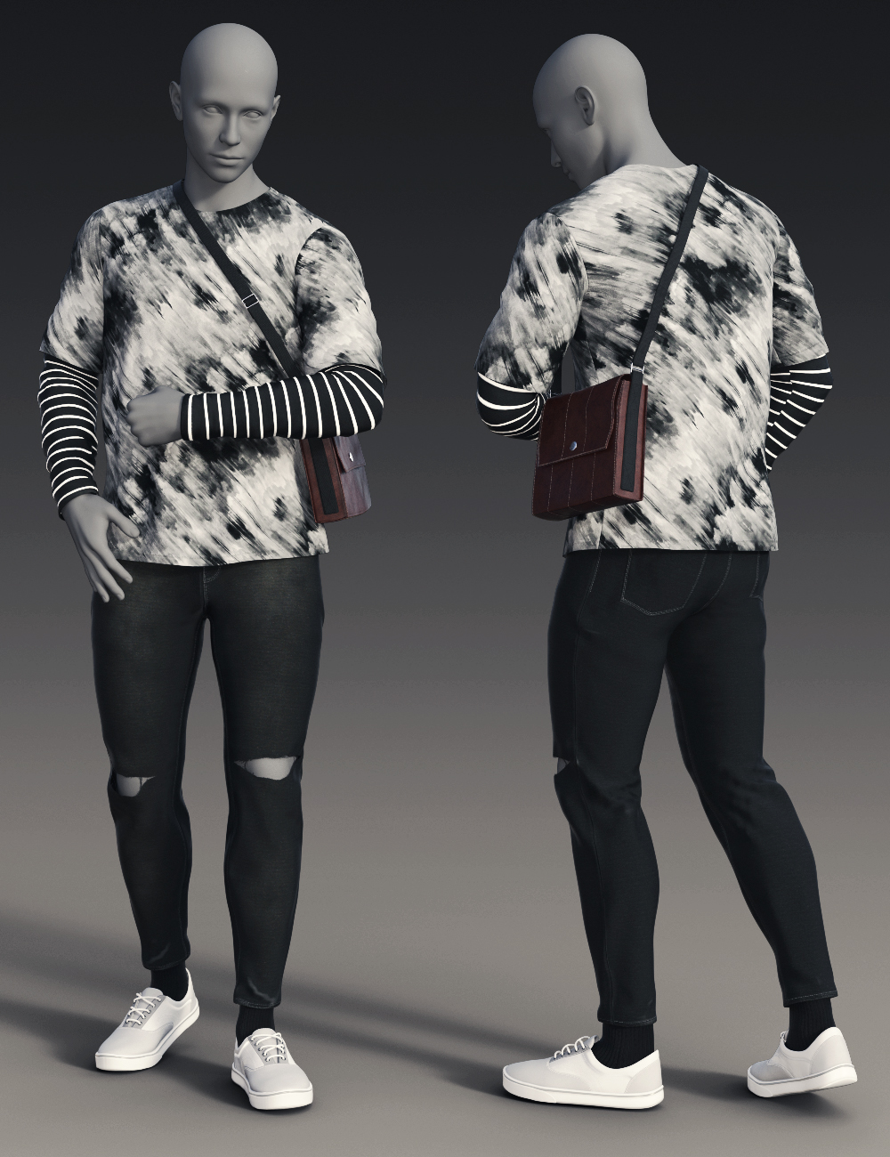 dForce Grunge Essence Outfit Texture Add-On | Daz 3D