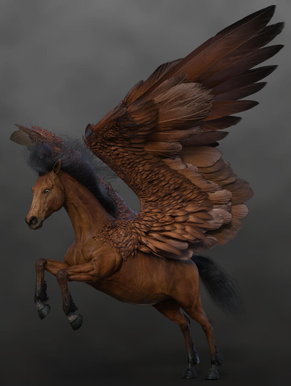 Pegasus Wings for the Daz Horse 3 | Daz 3D
