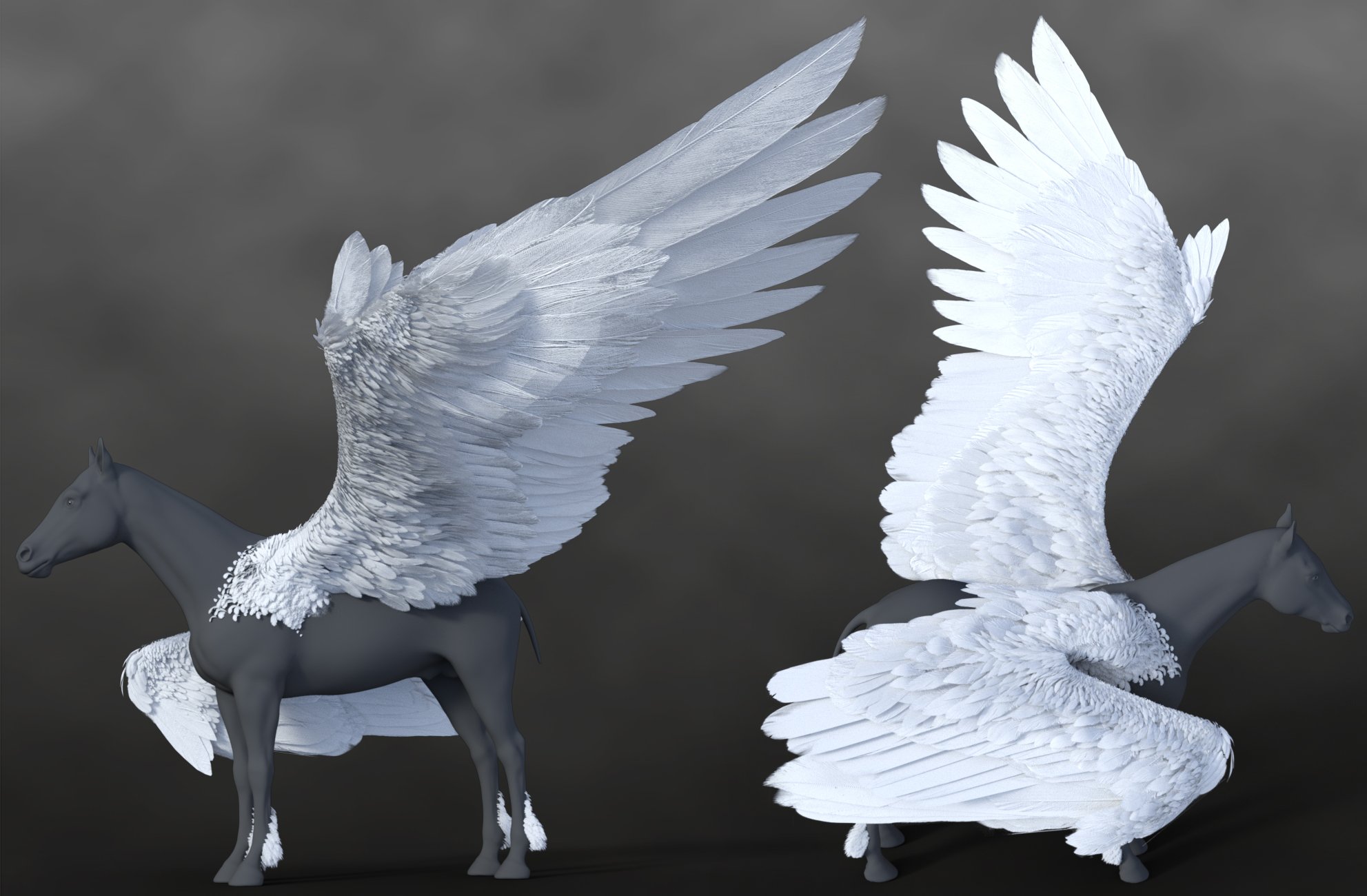 Pegasus Wings for the Daz Horse 3 | Daz 3D