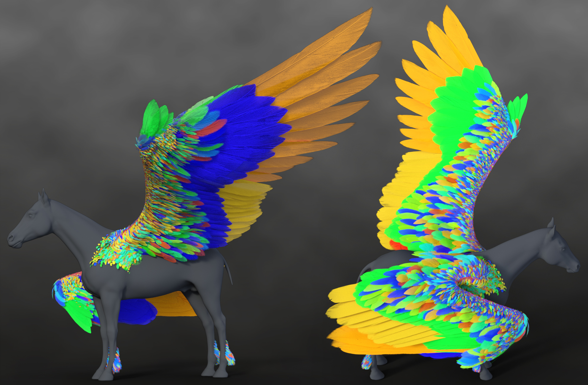 Pegasus Wings for the Daz Horse 3 | Daz 3D